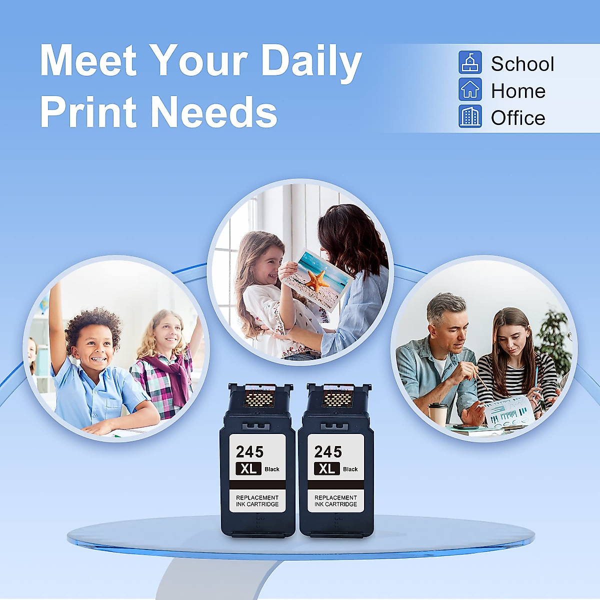 myCartridge SUPRINT 245XL Black Ink Remanufactured Ink Cartridge Replacement for Canon 245 XL 245XL PG-245XL for Pixma TR4520 MG2522 MX492 MX490 TR4500 TR4522 TS3122 TS3322 MG2525 Printer 245 XL