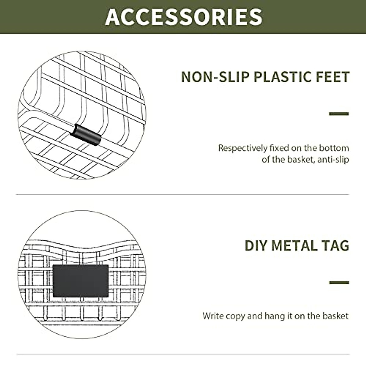 Metal Wire Basket Storage, Bathroom Basket for Organizing, Bathroom Counter Organizer with Wooden Handles, Farmhouse Bathroom Decor Tray, Toilet Paper Basket Storage (Small, Black)