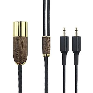 NewFantasia 4-pin XLR Balanced Male 6N OCC Copper Silver Plated Cord 4-pin XLR Balanced Cable Compatible with Sony MDR-Z7, MDR-Z7M2, MDR-Z1R Headphones Walnut Wood Shell