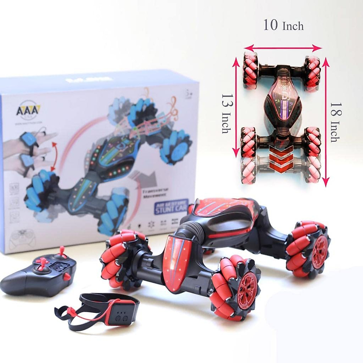 AAA777USA Remote Control Stunt Car with Gesture Control, Off-Road Drift Stunt Twist Car with 360 Degree Slips & Flips RC Toys for Kids and Adults – Birthday Gifts for Kids (Big Size)