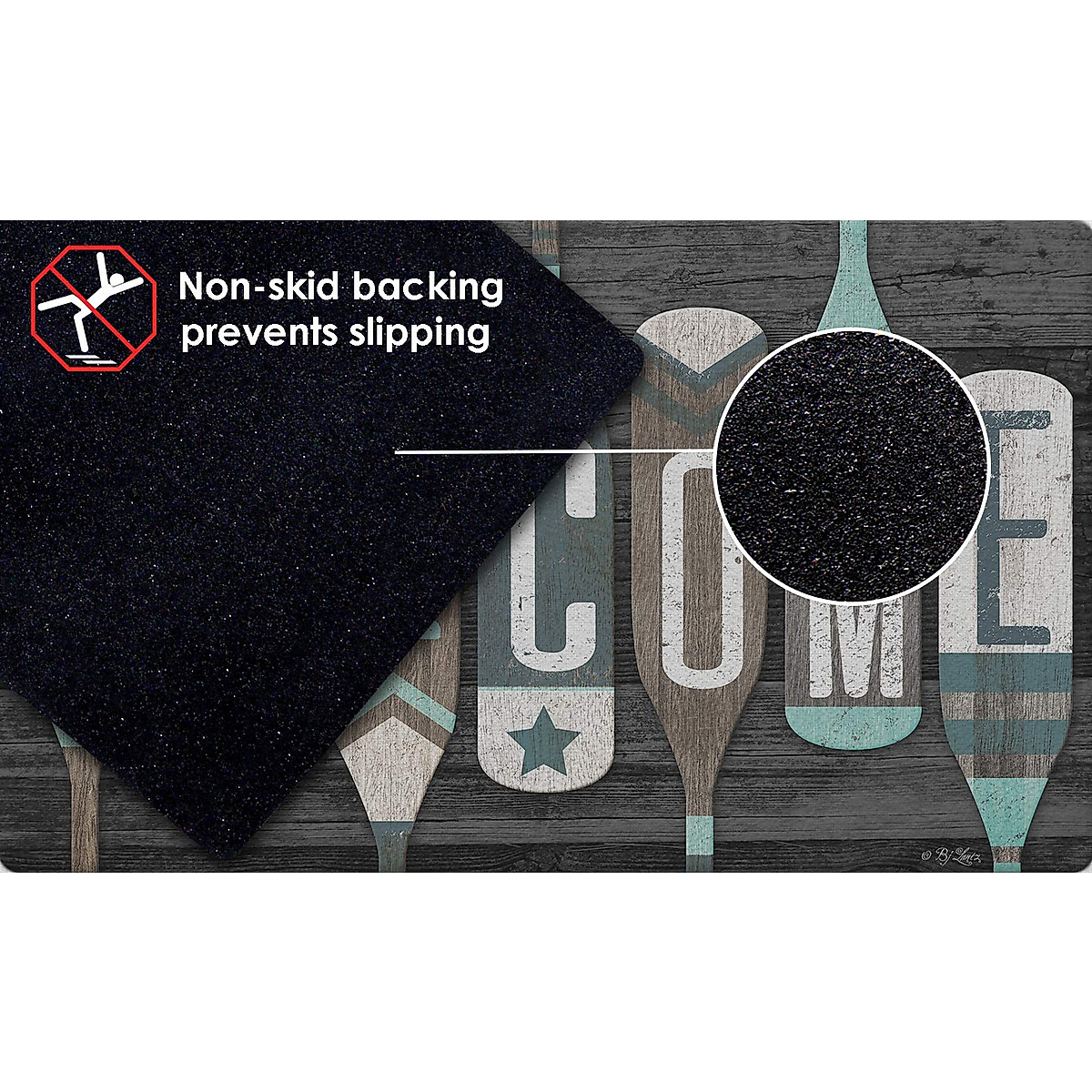 Toland Home Garden 800511 Welcome Paddles Summer Door Mat 18x30 Inch Welcome Outdoor Doormat for Entryway Indoor Entrance