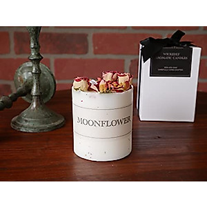 Moonflower Aromatherapy Candle Rebirth and Renewal Floral Candle Aromatic Luxury Candle for Home Decoration | Red & Pink Roses in White | Rose & Wood