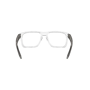 Oakley Men's Ox8156 Holbrook Rx Square Prescription Eyeglass Frames, Polished Clear/Demo Lens, 56 mm