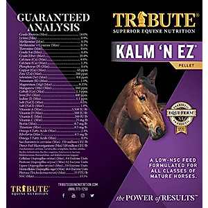 TRIBUTE Kalmbach Feeds Kalm 'N Ez Pellets for Horse, 50 lb