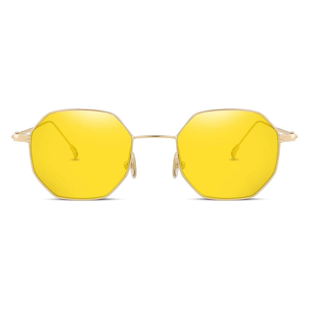 FEISEDY Hipster Small Polygon Women Men Sunglasses Delicate Metal Frame B2254