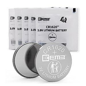 EEMB CR1620 Battery 5 Pack CR1620 3V Lithium Battery Button Coin Cell Batteries 1620 Battery 70mAh ECR1620, DL1620 for Watch, Key Fob, Calculator, Mobile Game, Toys
