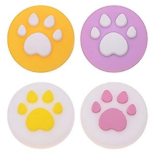 ifundom 4pcs Silicone Rocker Cover Cat Claw Design Joystick Cap Compatible for Switch