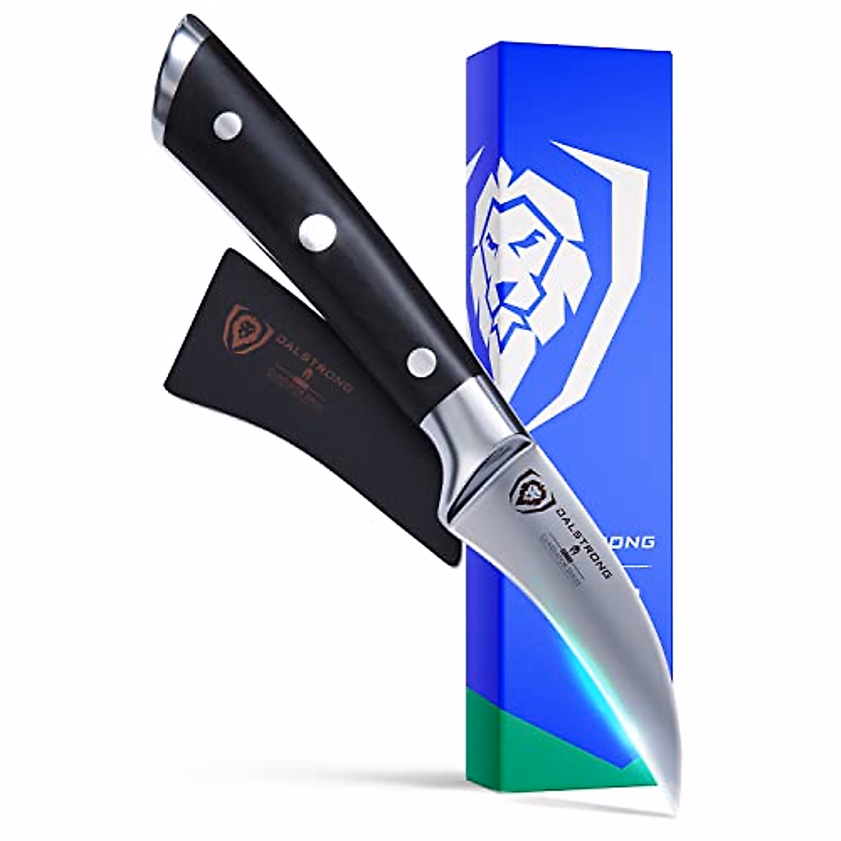 Dalstrong Tourne Peeling Paring Knife - 2.75" - Gladiator Series Elite - Forged German High-Carbon Steel - Sheath Included - NSF Certified
