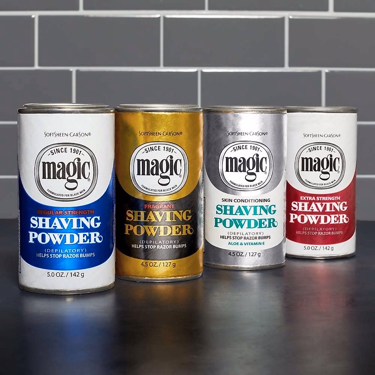 Magic Shaving Powder Blue Regular Strength 5 oz (Pack of 5)