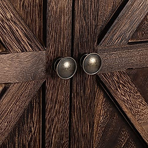 Sardoxx Bathroom Hanging Wall Cabinet, Rustic Wall Mounted Medicine Cabinet Large Capacity with 2 Barn Door, Towel Bar, Saving Space for Bathroom, Kitchen, Living Room, 29"x 16", Burning Wood Color