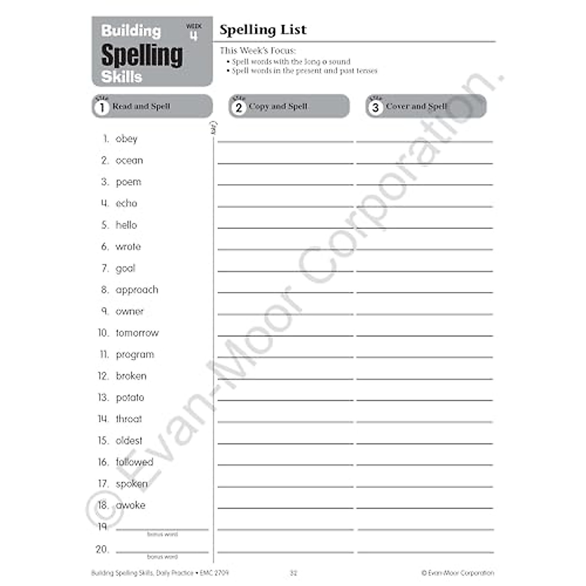 Evan-Moor Building Spelling Skills, Grade 5 - Homeschooling & Classroom Resource Workbook, Reproducible Worksheets, Teaching Edition, Spelling Strategies, Reading and Writing Skills