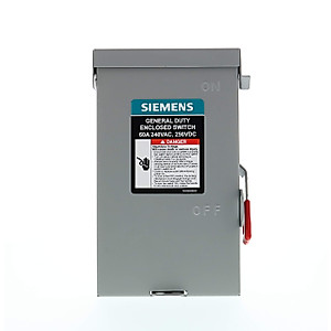 SIEMENS 2P 60A 240V General Duty Safety Switch Outdoor, Non-Fusible