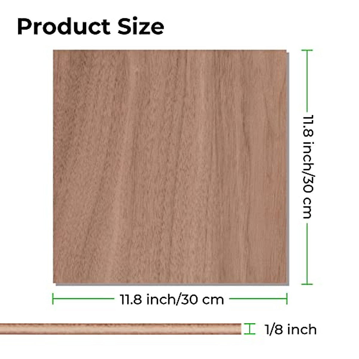 xTool Selected Walnut Plywood 6pcs, 1/8" Plywood Sheets A/B Grade Walnut Plywood Wood for Crafts, 12"x12" Thin Wood 3mm Plywood for Laser Cutting and Engraving, CNC Cutting, Painting, Fretwork