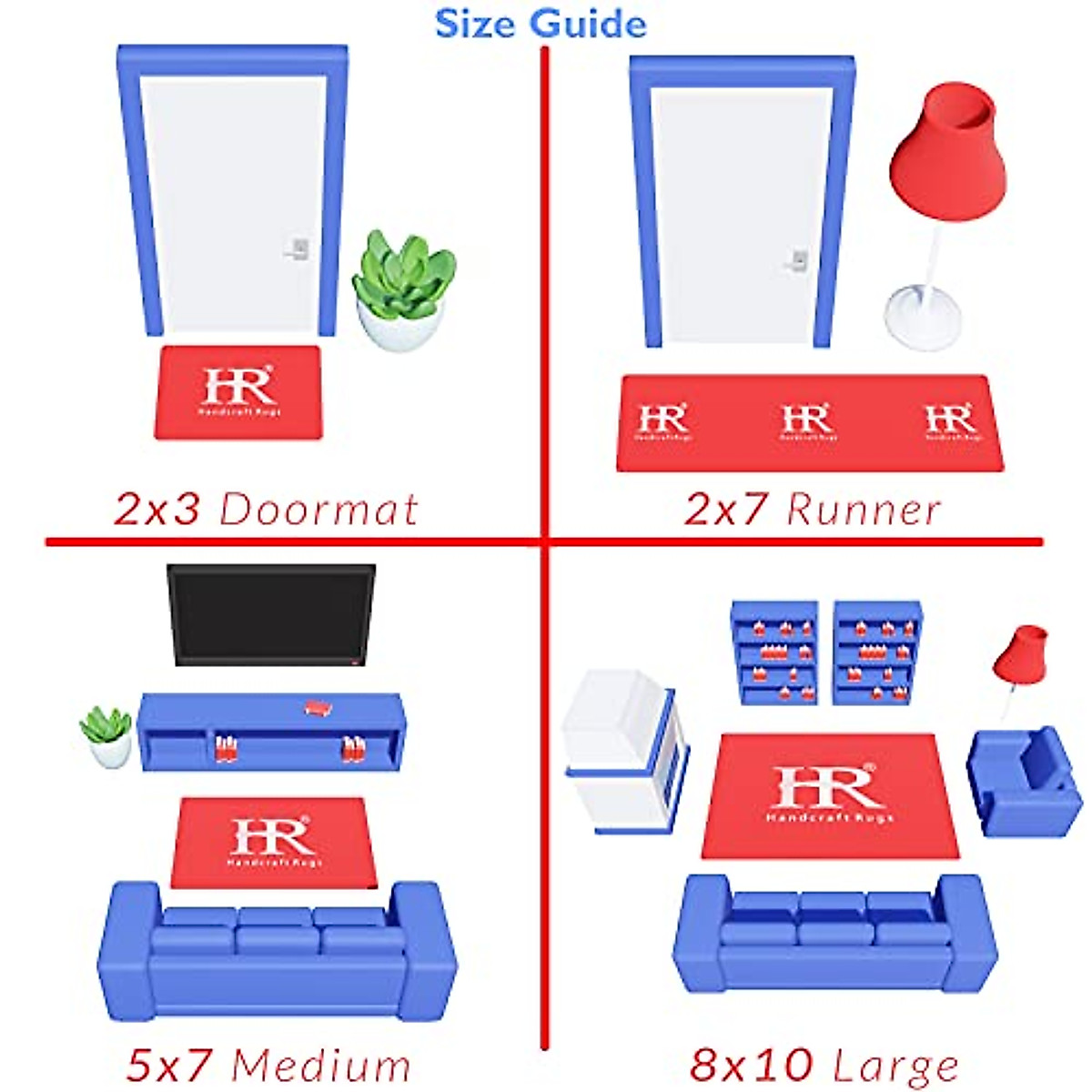 Handcraft Rugs Abstract Geometric Modern Squares Pattern Yellow/Orange/Silver/Gray/Black Area Rug (5X7, Yellow)