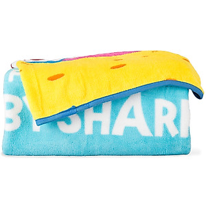 Franco Kids Bedding Super Soft Micro Raschel Throw, 46 in x 60 in, Baby Shark