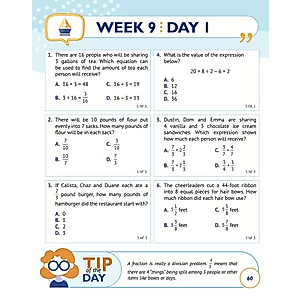 5th Grade Common Core Math: Daily Practice Workbook - Part I: Multiple Choice | 1000+ Practice Questions and Video Explanations | Argo Brothers (Next Generation Learning Standards Aligned (NGSS))