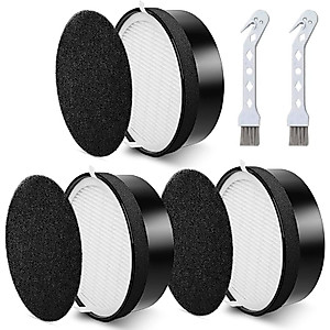 LV-H132 Replacement Filter Compatible with LEVOIT LV-H132-RF Filter Replacement, 3 Pack Filter with 2 Brush