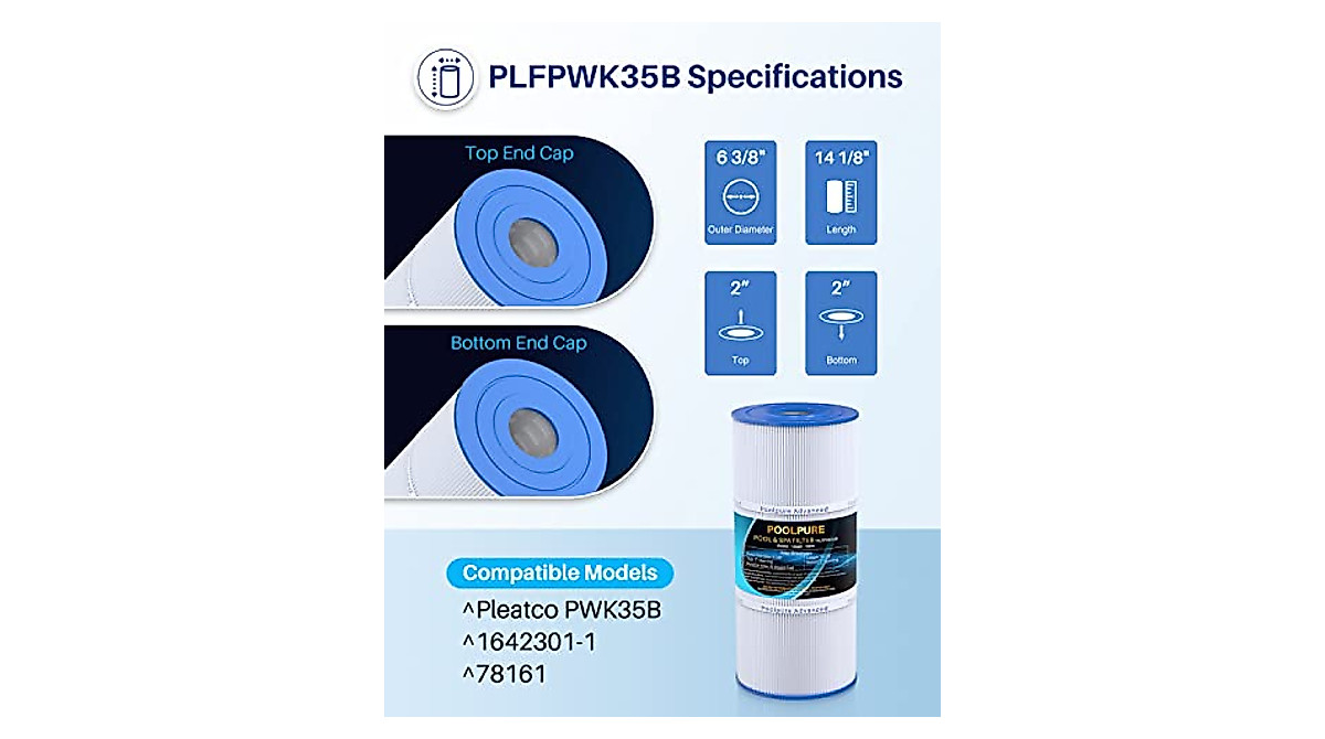 POOLPURE PWK35B Filter for Hot Spring & Watkins Pools
