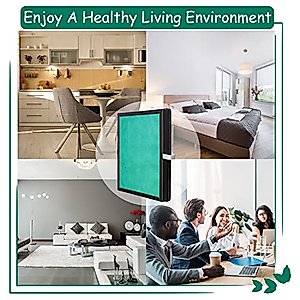 Asheviller MK04 MG04JH True HEPA Replacement Filter, Compatible with AROEVE MG04JH MK04 Air Purifier, Compare to Part# MK04LX, 2Pack (MK04 Green)
