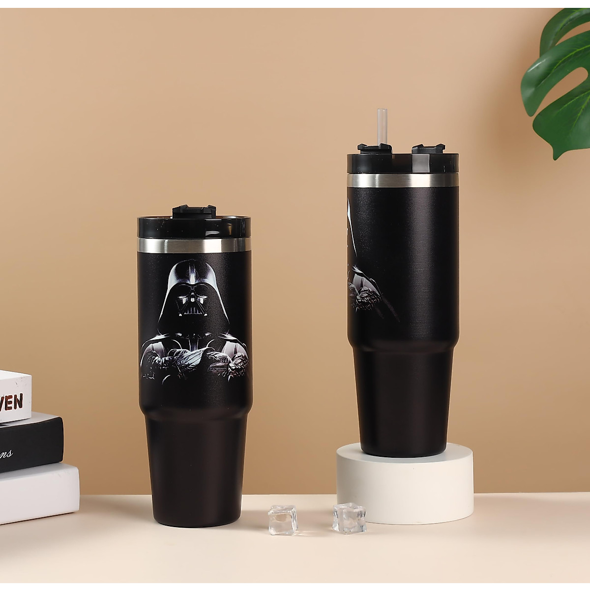 Blue Tumbler with Lid And Straw For Man, Unique Design Vacuum Insulated Travel Mug,Stainless Steel, Dishwasher Safe, Cup Holder Friendly Coffee Mugs for Man,Fits in Car Cup Holder