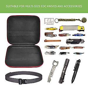 2 Pcs Knife Case for Pocket Knives, Displaying Storage Box and Carrying Organizer for Survival, Tactical, Outdoor, EDC Mini Knife