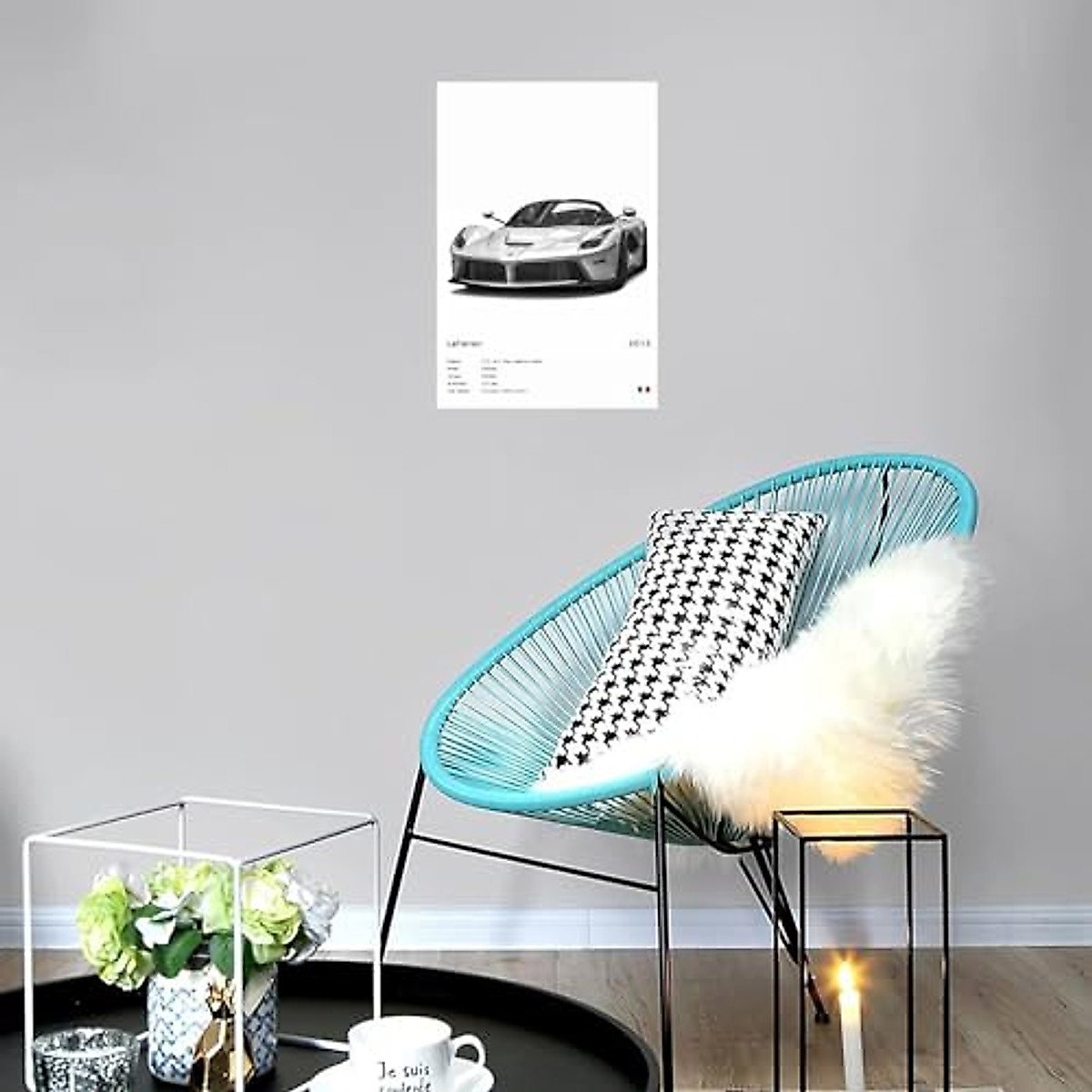 Car Poster Ferrari F40 Supercar Posters Racing Car Canvas Wall Art For Boy's Bedroom SuperCar Wall Decor Unframe-style 16x24inch(40x60cm)