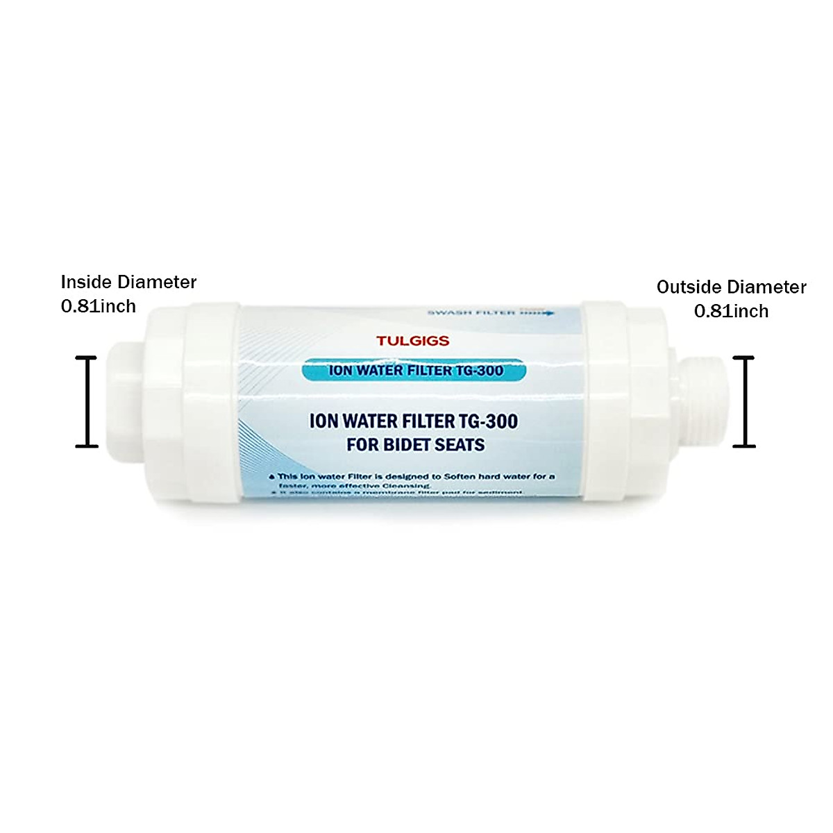 TULGIGS ION Filter TG300 - Premium Bidet Water Filter Set for Electronic Bidet Toilet Seats (3Pieces)