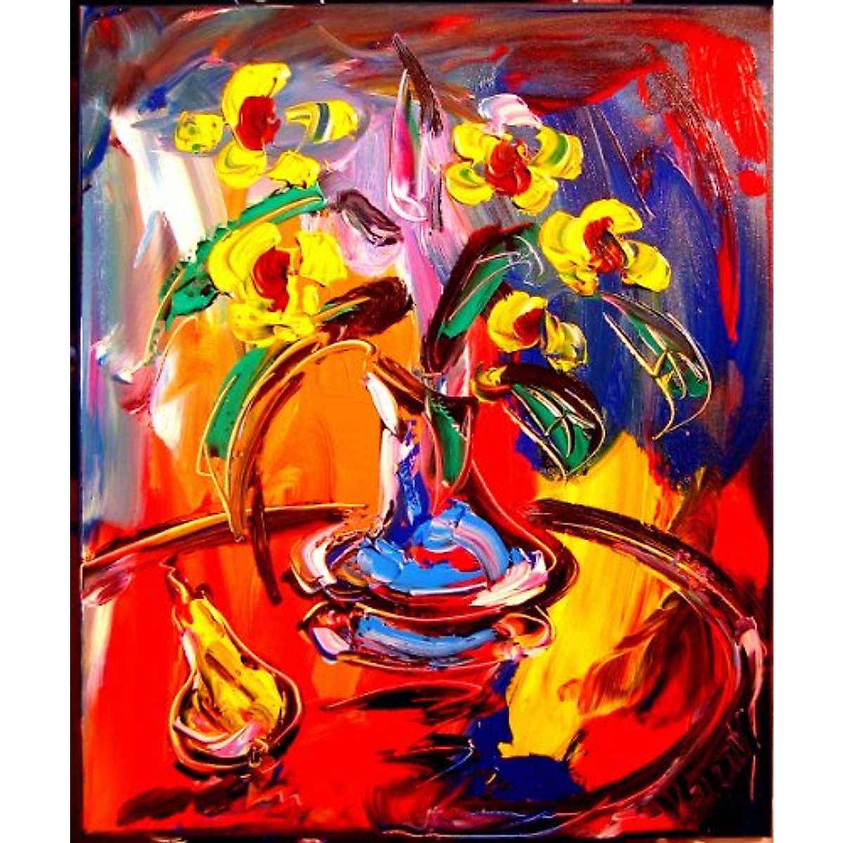 Nude Modern Abstract Impressionist Art Deco, Handmade Oil Painting on Canvas, Hand Signed with Certificate of Authenticity, Size 20 X 24, Fine Arts, Stretched, Gallery Wrap, Ready to Hang