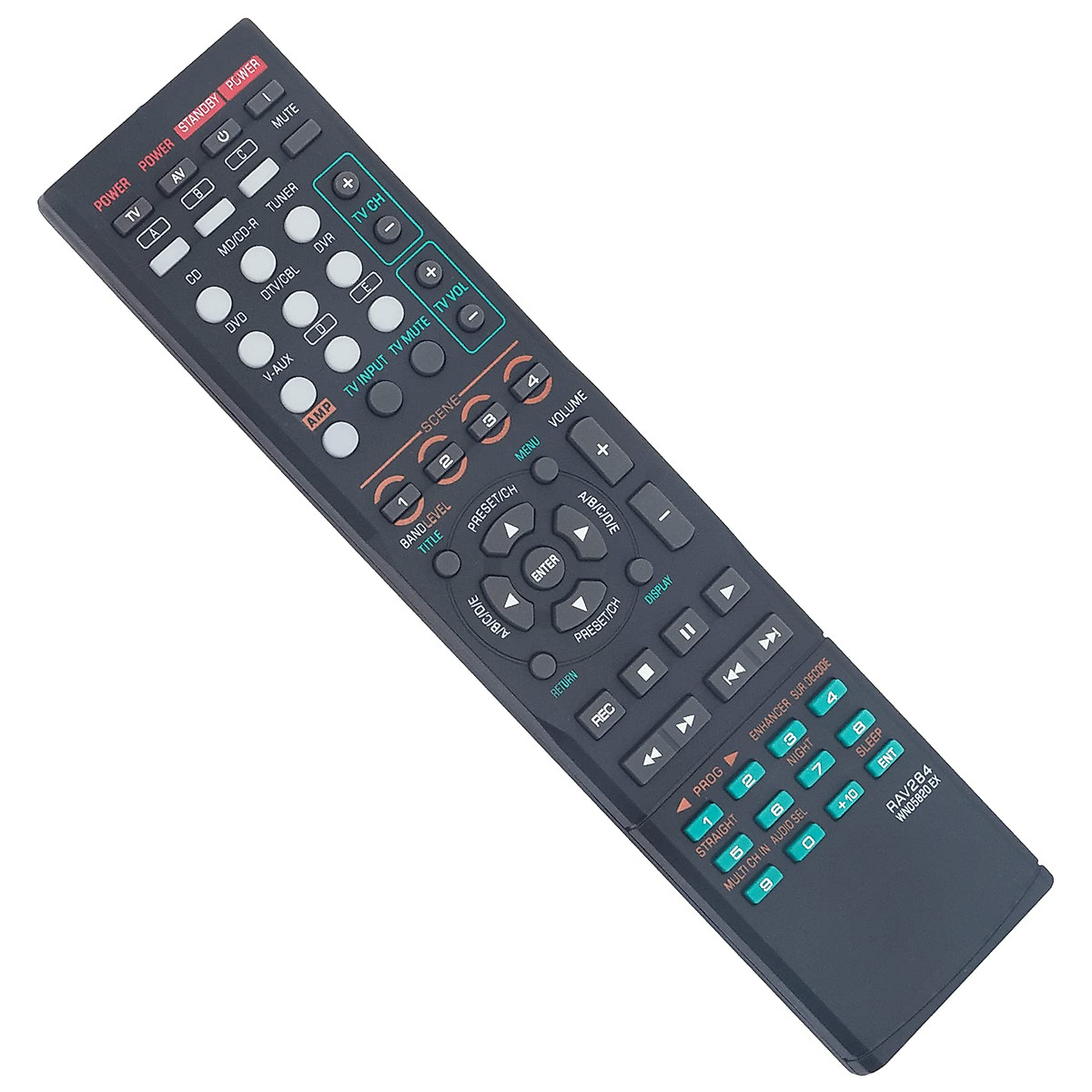 RAV284 WN05820EX Replacement Remote Control fit for Yamaha AV Receiver HTR-6230 HTR-6130 RX-V365 RX-V365BL RX-V363 RX-V363 - AV Receiver RXV363BL RX V365 - AV Receiver