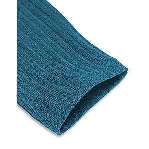 COOFANDY Mens Long Sleeve Polo Shirt Knit Pullover Golf Tops Sweater T Shirts Blue