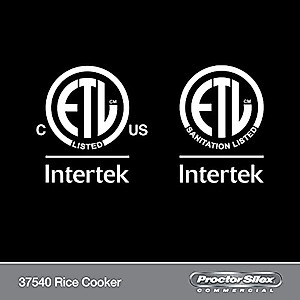 Proctor Silex Commercial 37540 Rice Cooker/Warmer, 40 Cups Cooked Rice, Non-Stick Pot, Hinged Lid, Stainless Steel Housing