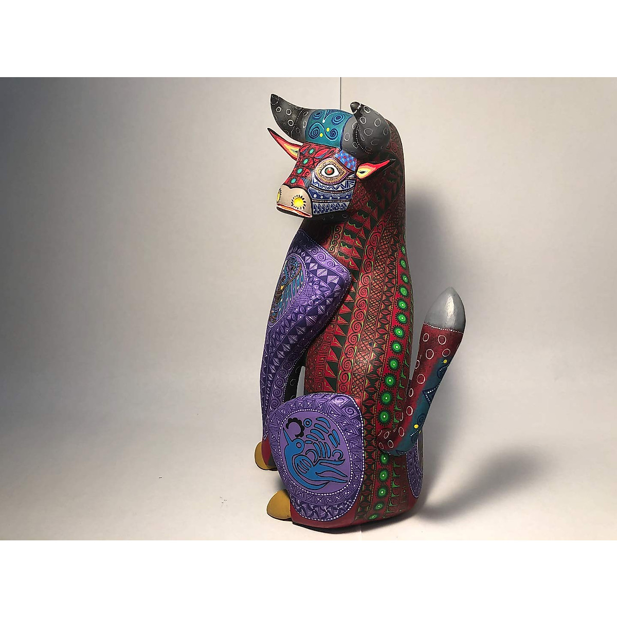 EL Toro Rojo handcrafted Oaxacan Alebrije, wood carving
