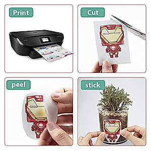 Printable Vinyl for Inkjet printer, 20 Sheets Premium Glossy White Waterproof Printable Vinyl Paper,8.3"x 11.7"