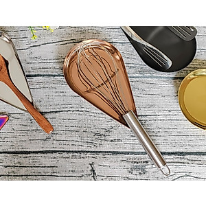 Stainless Steel Spoon Rest for Stove Top, Cute Spoon Rest for Kitchen Counter, Cooking Spoon Holder for Kitchen Counter, Utensil Rest for Spoon Spatula Ladle or Tong, 1 PCS (Raindrop, Rose Gold)
