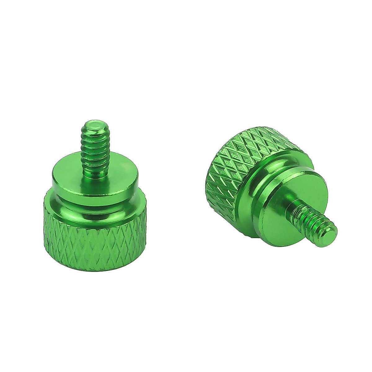 Favordrory 6#-32 Anodized Aluminum Thumbscrews, Computer Case Thumbscrews, Thumb Screws, Green, 10 PCS