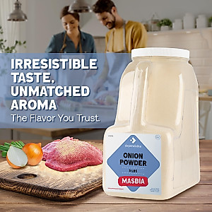 Dependable Food Onion Powder - 5 Lb. Container - Kosher Bulk Seasoning for Chefs, Restaurants, and Culinary Enthusiasts - Perfect for Sauces, Gravies, Soups, Dips & More - 100% Natural, Non-GMO, Granulated Onion Powder