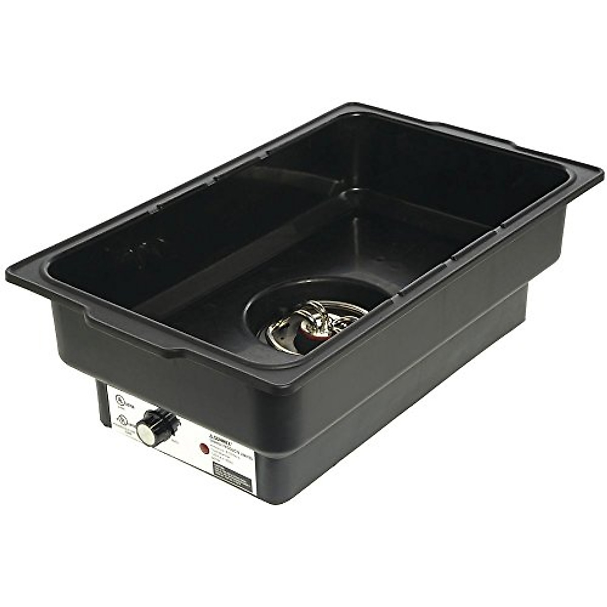 Electric Water Pan Full Size Black Metal - 22 1/2"L x 13 1/2"W x 7 3/8"H