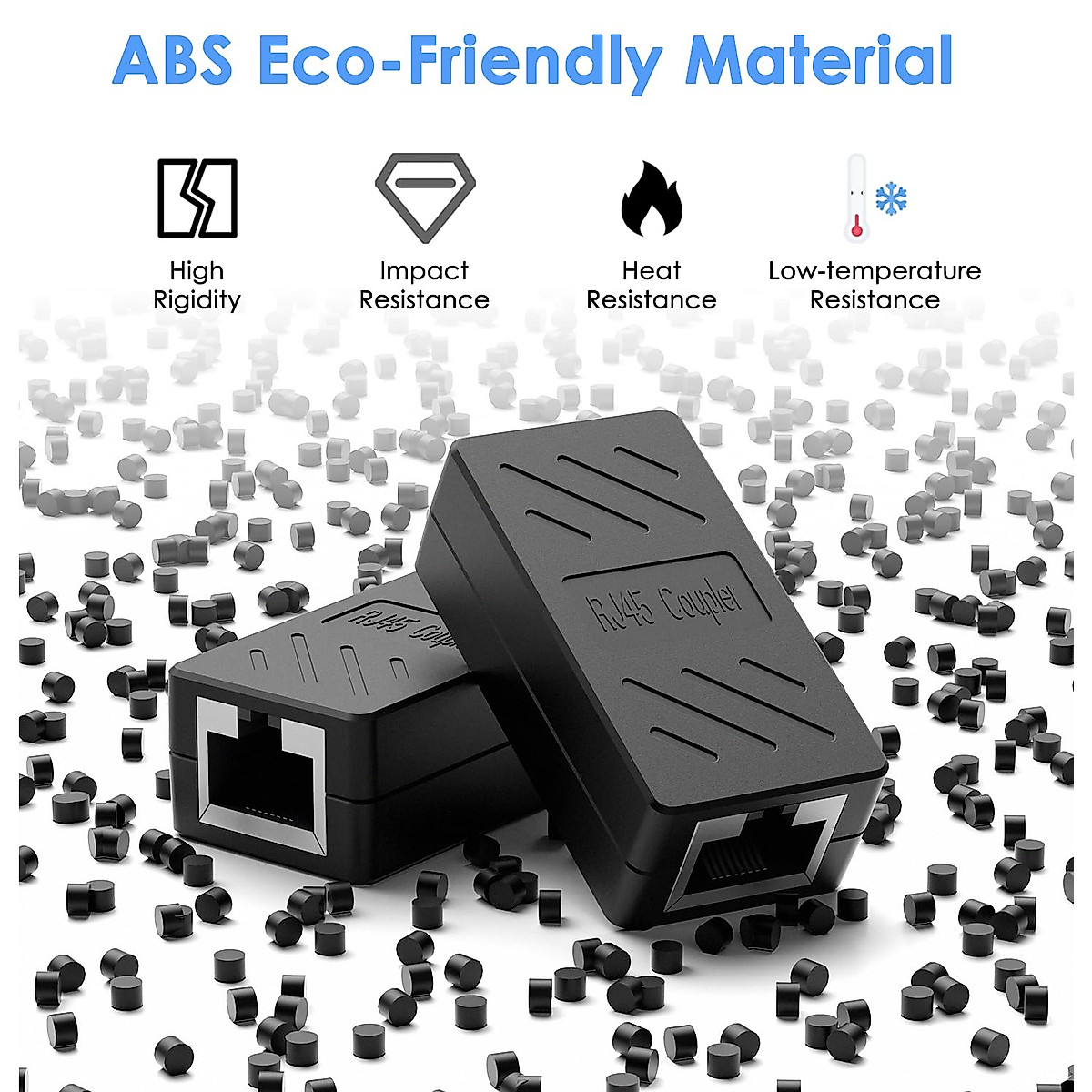 LVY Ethernet Extender RJ45 Couplers Network Cable Coupler Cat 5 Coupling Lnternet Female to Female Connector Lnline Coupler for Cat5/ Cat5e/ Cat6e/ Cat7 Ethernet Extension Cable(3 Pack Black)