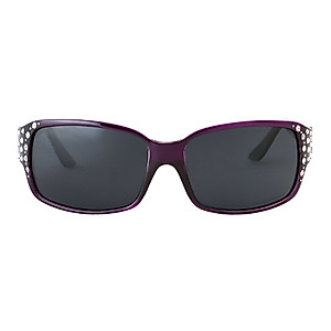 Polarized Sunglasses for Women - Premium Lavender Fashion Sunglasses - HZ Series Diamante Womens Designer Sunglasses