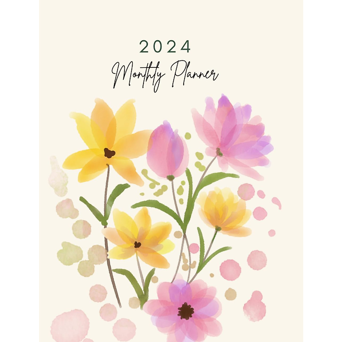 2024 Monthly Planner 8.5 x 11: At A Glance - January To December 2024 Monthly Calendar Schedule Organizer - Minimalist Cover