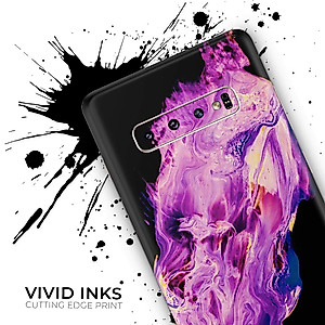 DesignSkinz Liquid Abstract Paint V76 Protective Vinyl Decal Wrap Skin Cover Compatible with The Samsung Galaxy S20 (Screen Trim & Back Glass Skin)
