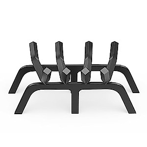 VEVOR Fireplace Grate, 18 inch Heavy Duty Fireplace Pit Grill Grate with 6 Support Legs, 3/4'' Solid Powder-Coated Steel Bars, Fire Logs Firewood Burning Rack Holder for Indoor and Outdoor Fireplace