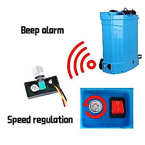 Adjustable Pressure Switch of Electric Spray, 12V Motor Speed Controller, Control Machine Rotation Speed, Suitable for Agriculture, Animal Husbandry, Fishery, Forestry (with Buzzer Alarm)