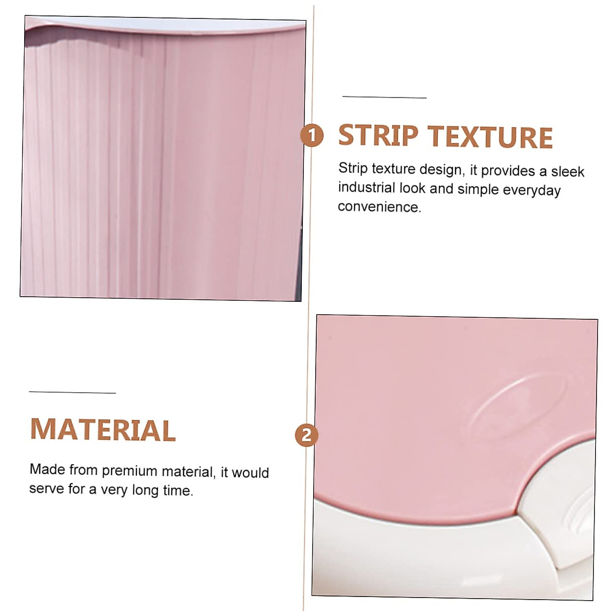 Cabilock Garbage can Rubbish Bins with lids Mini Desktop Trash bin Kitchen Waste Bins Garbage Container Plastic Garbage Bins Retro Waste Bin Spring Trash can Office Laundry Basket pp Indoor