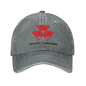 Massey Ferguson Classic Cowboy Hat Adjustable Baseball Cap Unisex Casual Sports Hat Gray