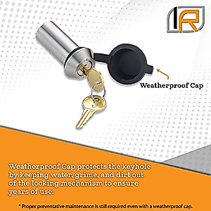 InfiniteRule Security 61622 | 3 Pack Mixed 2.5 - Keyed Alike, Shackle or Hook Lock for Royal Hooks - Royal Shackle & Show Hook - Includes Receiver Lock for 2.5" Receiver