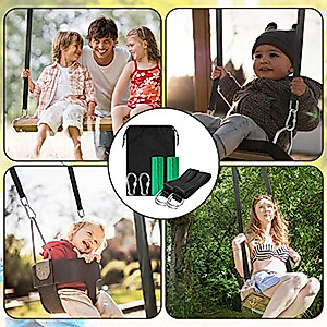 [New 2023] Tree Swing Hanging Straps Kit, 10FT Extra Long Heavy Duty Tree Swing Strap Holds 4000 LBS, Tree Swing Hammock with Safer Lock Snap Carabiner Hooks,Perfect for Swings or Hammock