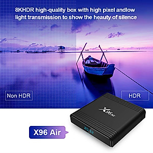 Xilibod Android 9.0 TV Box 2GB RAM/16GB ROM, Amlogic S905X3 64-bit Quad core ARM, G31 MP2 GPU Processor,H.265 Decoding 2.4G WiFi Smart TV Box - Model No.: X96 Air 2GB 16GB