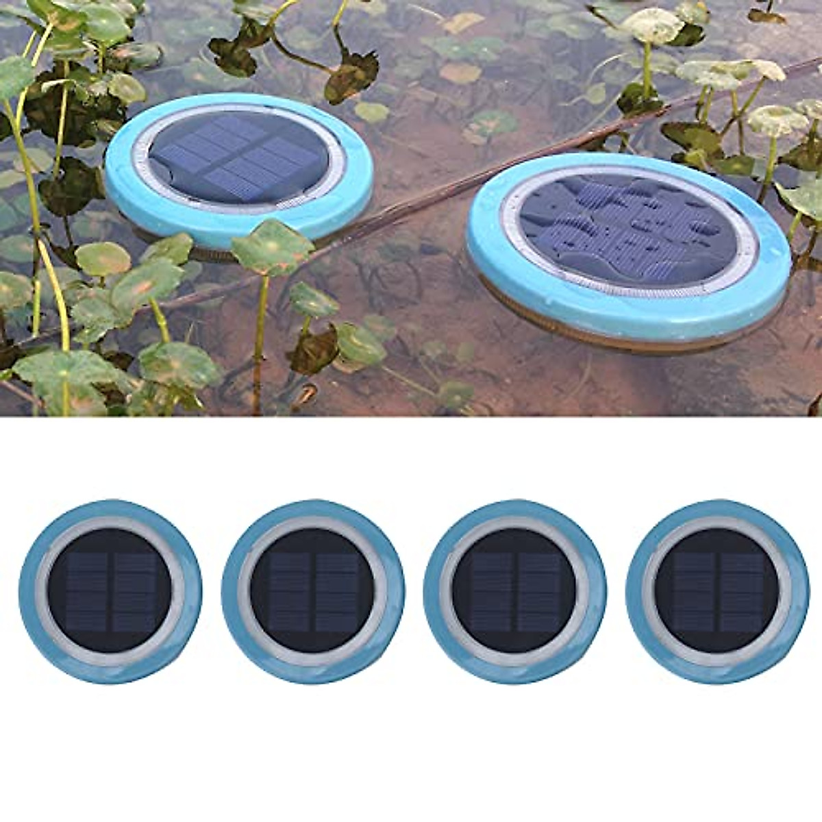 Tomotato 4 Pcs Solar Floating Lights, Waterproof Solar Floating Pool Led Lights Color Changing Solar Lights for Swimming Pool Pond Spa Hot Tub Garden