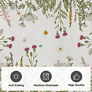 Artoid Mode Antique Herbs and Wild Flowers Area Rug, Spring Fall Bath Rug Home Decor Low-Profile Non-Slip Washable Mat for Entryway Bedroom Bathroom Laundry Room Indoor 2x3 Feet